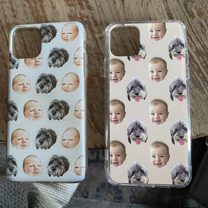 Personalized Face Pattern Iphone Case Custom Faces Phone - Etsy