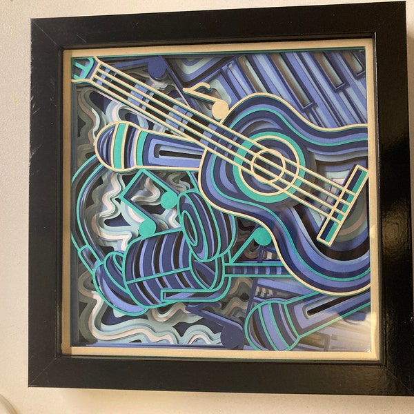 Musical Instruments 3D Mandala Svg, Multilayer Panel for Laser Cutting ...