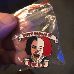 ENAMEL Krusty the Clown Parody / Crust Punk Pin - Etsy