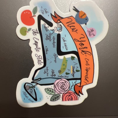 New York State Vinyl Sticker - Etsy