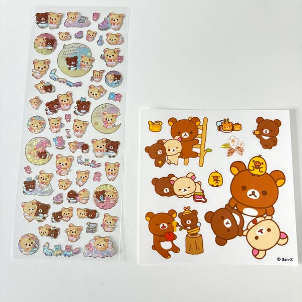 D1-D2 2020 Korilakkuma Sticker Sheet Gold Accents - Etsy
