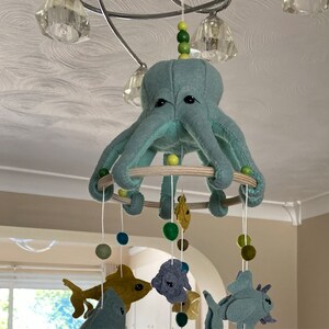 Octopus Mobile Pattern pdf Felt Mobile / Ocean Mobile / Boy Mobile ...