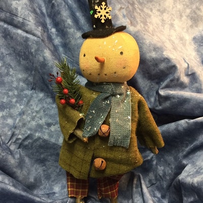 Sherman Primitive Snowman Doll Digital Pattern - Etsy