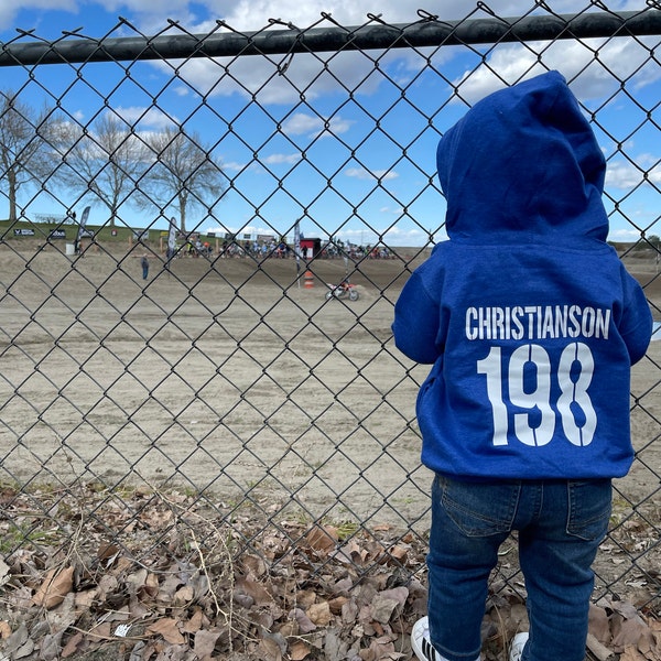 Number Plate Front Name and Number Back Hooded Sweatshirt, Adult Hoodie ...