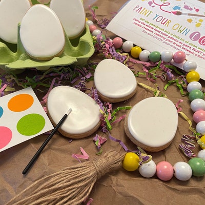 Instant Download PYO Easter Mini Cookies 6 Pack Egg Carton Sticker Label Tag, Printable Spring ...