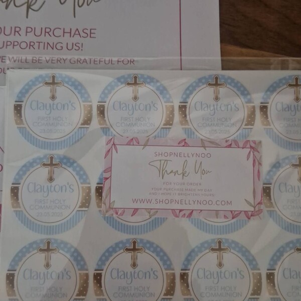 Personalised Pink Floral Confirmation Party Favor Stickers - Etsy