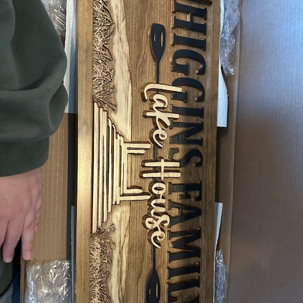 Personalized 3D Wooden Lake House Nautical Decor | Boat Decor, Custom ...