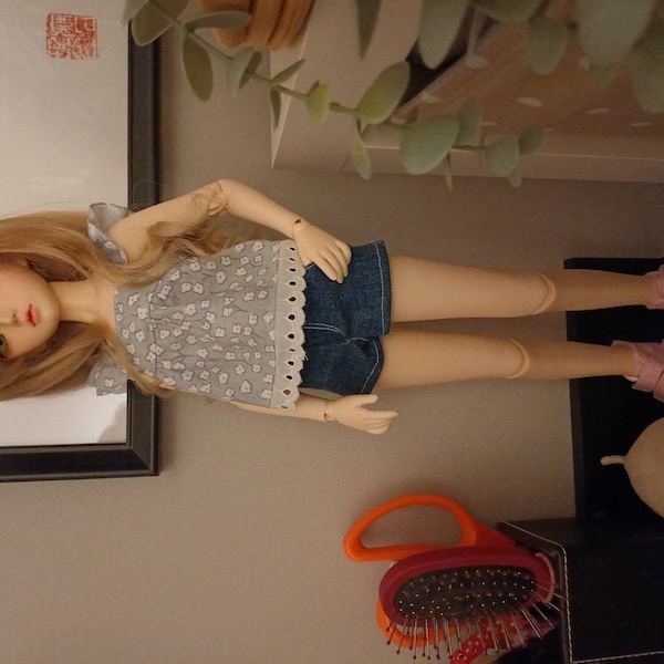 Bjd Minifee Clothes Pdf Pattern Slim Msd Jumpsuit Sewing Project Fits Unoa Delf Luts 14 18