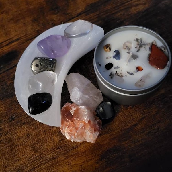 Protection and Strength Crystals Set, Crystals for Protection, Home ...