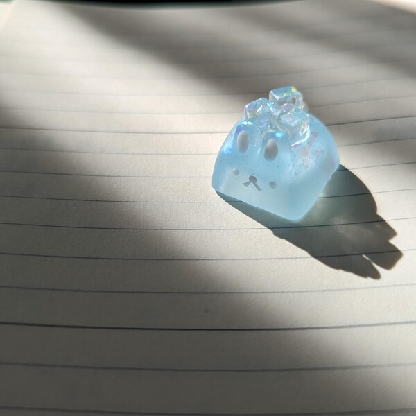 Artisan Resin Kawaii Strawberry Bunny Keycap, Cute ESC Key for ...