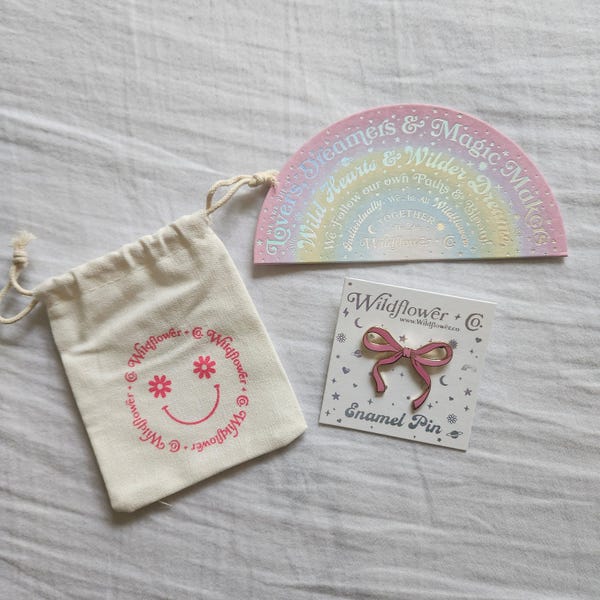 Bow Enamel Pin - Pink Red Blue Lilac White Ballet Pink - Coquette ...