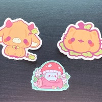 Mushroom Friend on a Log Sap Stickers Cute Decal Cut - Etsy Canada