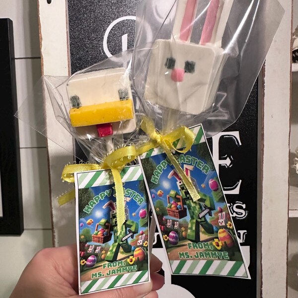 Blocky Game Birthday Thank You Tag,blocky Thank You Tag Template,blocky ...