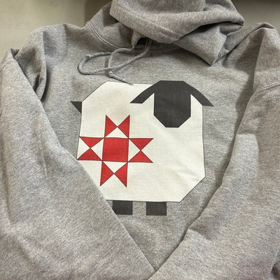 Wooly Stars Sheep Hoodie by Corey Yoder of Coriander Quilts UNISEX ...