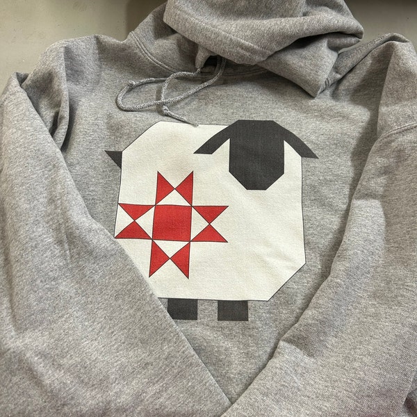 Wooly Stars Sheep Hoodie by Corey Yoder of Coriander Quilts (UNISEX ...