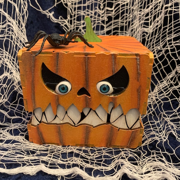 Halloween Monster Box Laser Cut Files: SVG, PDF, CDR (digital Product ...