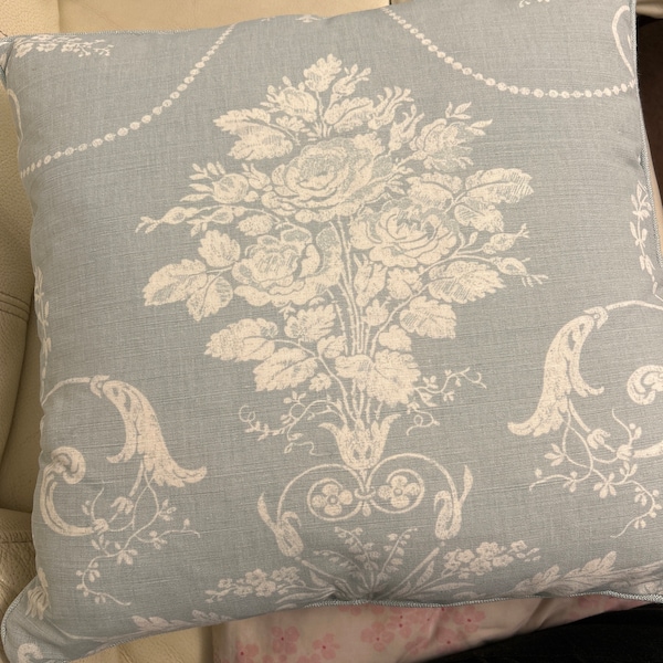 16" Laura Ashley Hydrangea Pink/natural Fabric Double Sided Cushion ...
