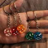 Handmade Dice Keychain, Single D6 Die Keyring, Casino, Gambling, Gaming ...