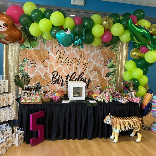 Rainforest Jungle Balloons Tropical Jungle Birthday Safari Birthday ...