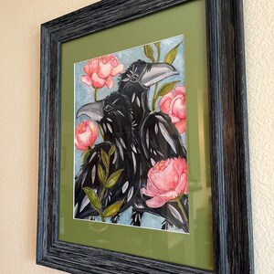 Large Watercolor Raven Vinyl Sticker - Etsy