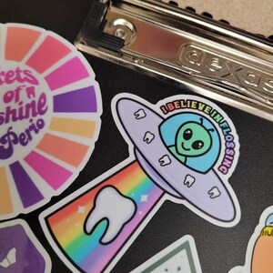 Dental Babe Holographic Sticker Dental Babe Tooth Sticker | Etsy