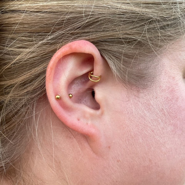 18G Double Hoop Septum Ring/hinged Hoop/tragus Hoop/daith Hoop/helix ...