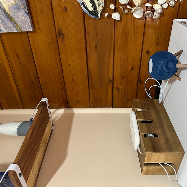 Handmade Wooden Cable Management Box • Walnut Cable Storage Box ...