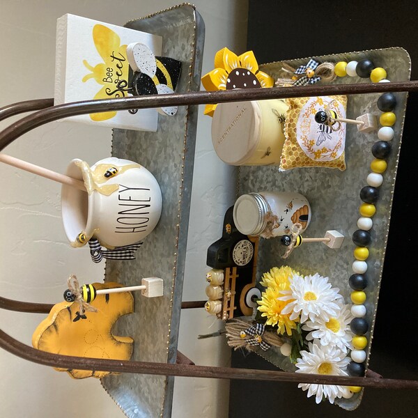 Set of Mini Bees Decor Bumble Bee Decor Honey Bee Decor Bumblebee ...