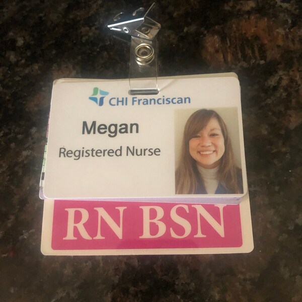 Pink RN BSN Badge Buddy - Free Shipping! - Cute Hot Pink Badge Buddy ...