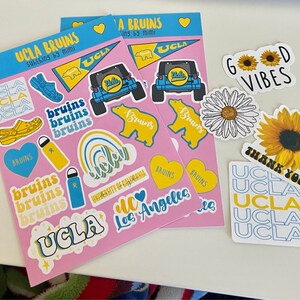 16 UCLA Stickers Sheet University of California Los Angeles Bruins ...