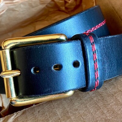 Double Ring Harness Leather Belt 1.5 Mens/womens Handcrafted Vintage ...