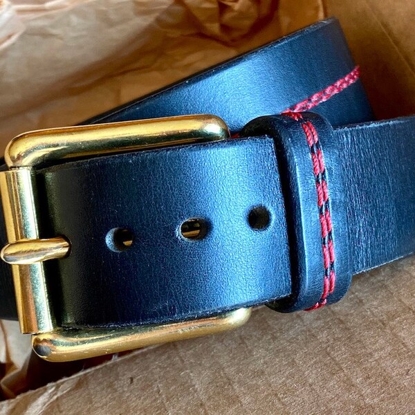 Double Ring Harness Leather Belt 1.5" Men’s/women’s Handcrafted Vintage ...