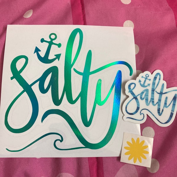 Salty Sticker, Salty Decal, Tropical Sticker, Beach Sticker, Beach Car ...