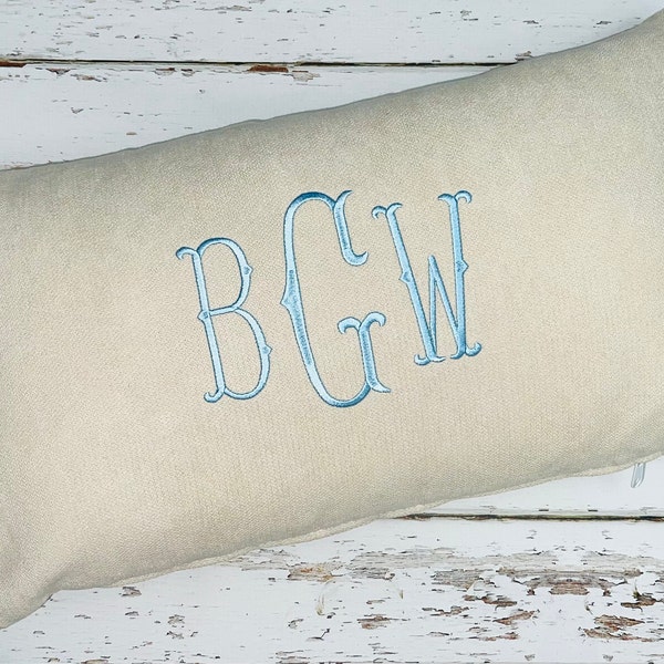 Fishtail Monogram Embroidery Font Set - Instant Download - Etsy