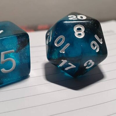 Narcissus' Reflection Dice Set With Velvet Bag 7pcs - Etsy