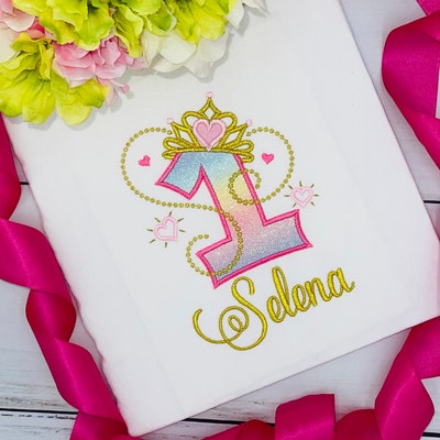 BX Princess Tiara Pearls Numbers Set 0-9 Applique Machine Embroidery ...