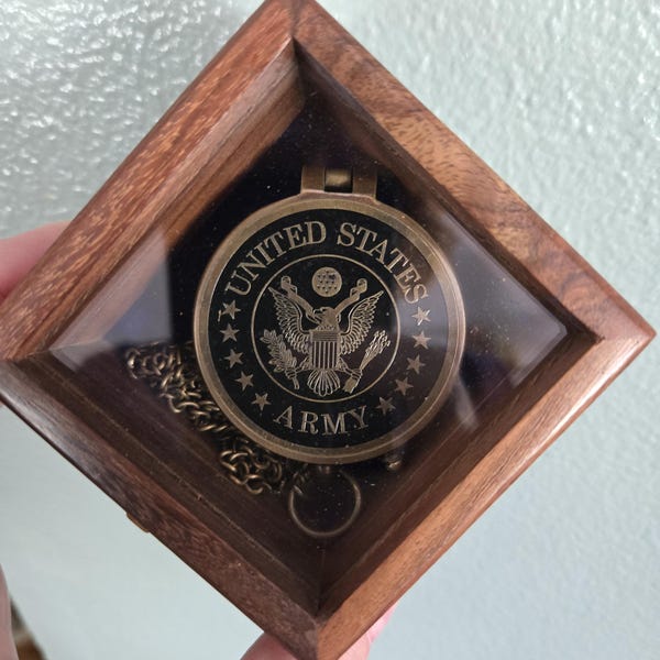 Antique Pocket Watch WITH 50 Year Calendar - Personalized Brass ...