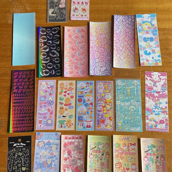 20 Korean Stickers Sheet Package Set| Mystery Kawaii Stickers Pack ...