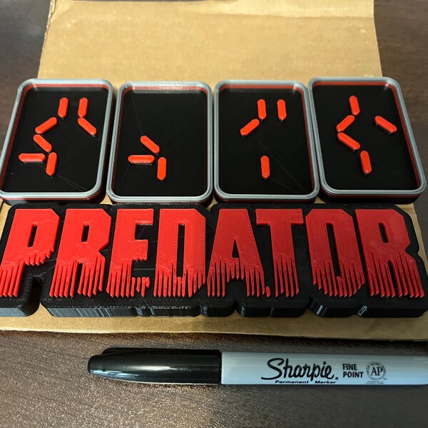 Predator Movie Logo Shelf Wall Art Display Desk Art Classic Film Logo ...