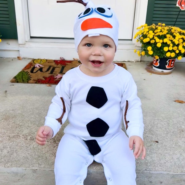 Olaf Inspired Snowman Costume for Baby and Infant Size Newborn-18 ...