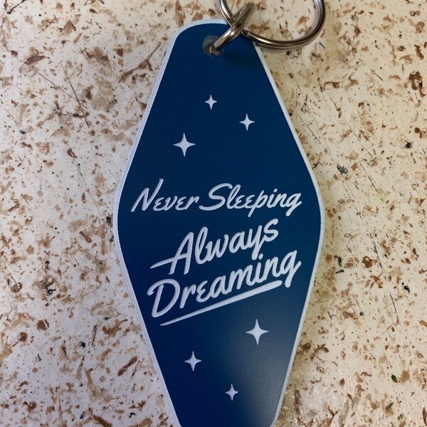 Flying Saucer Alien Motel Keychain - Etsy