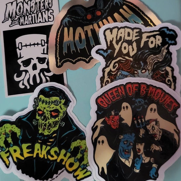 Rockabilly Big Bad Wolf Vinyl Sticker, Horror Punk Decal, Psychobilly ...