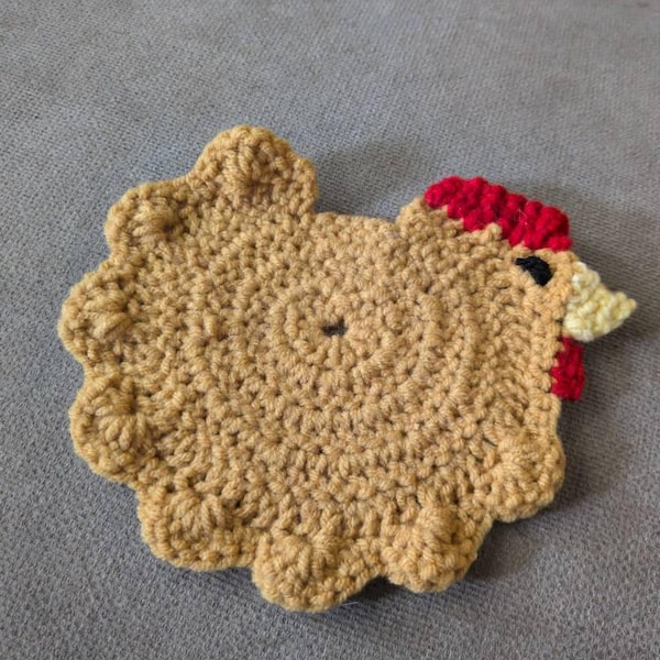 Crochet Chicken Coaster Pattern: Easy Farmhouse Decor (PDF Pattern) - Etsy