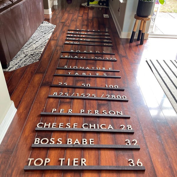 Wall Menu Board, Letter Board, Personalized Wall Menu, Cafe Wooden ...