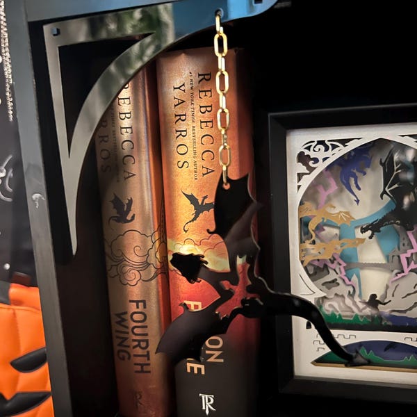 Dragon Bookself Decor | Bookshelf Hanging Charm | Fantasy Bookish ...