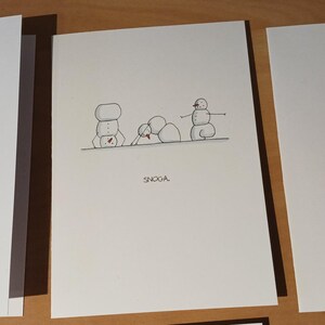 Snowman Yoga Christmas Card - Cute - Recycled Card - Etsy UK