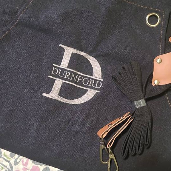 Personalized Bar Apron, Canvas Workshop Apron With Pockets, Custom Gift ...