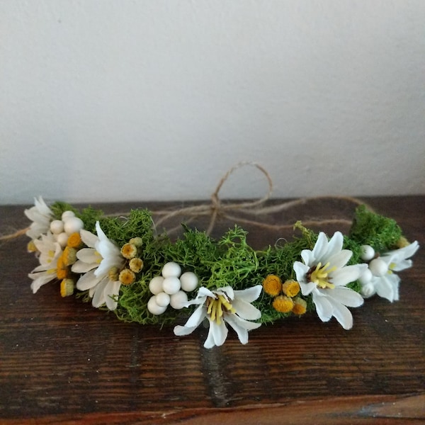 Daisy Moss and Daisey Flower Crown for Newborn Photography Props ...