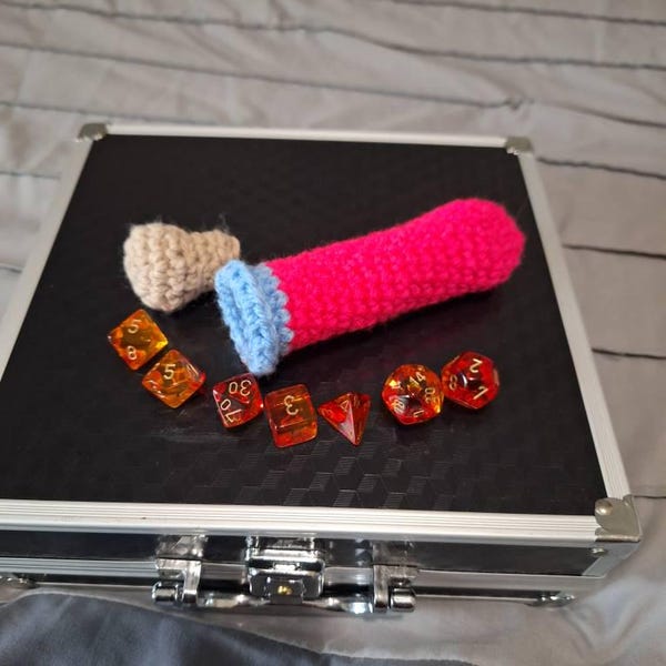 Vial Dice Bag Crochet Pattern, Holds 1 Set, Dnd, Tabletop Gaming, Dice ...