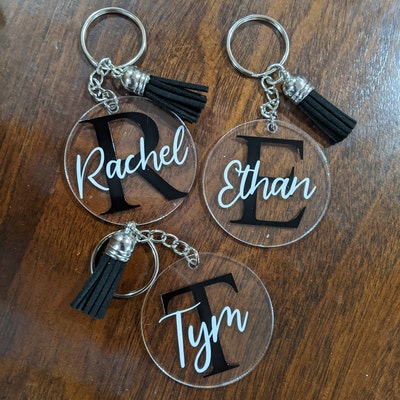 Personalized Monogram Keychains Gift - Etsy